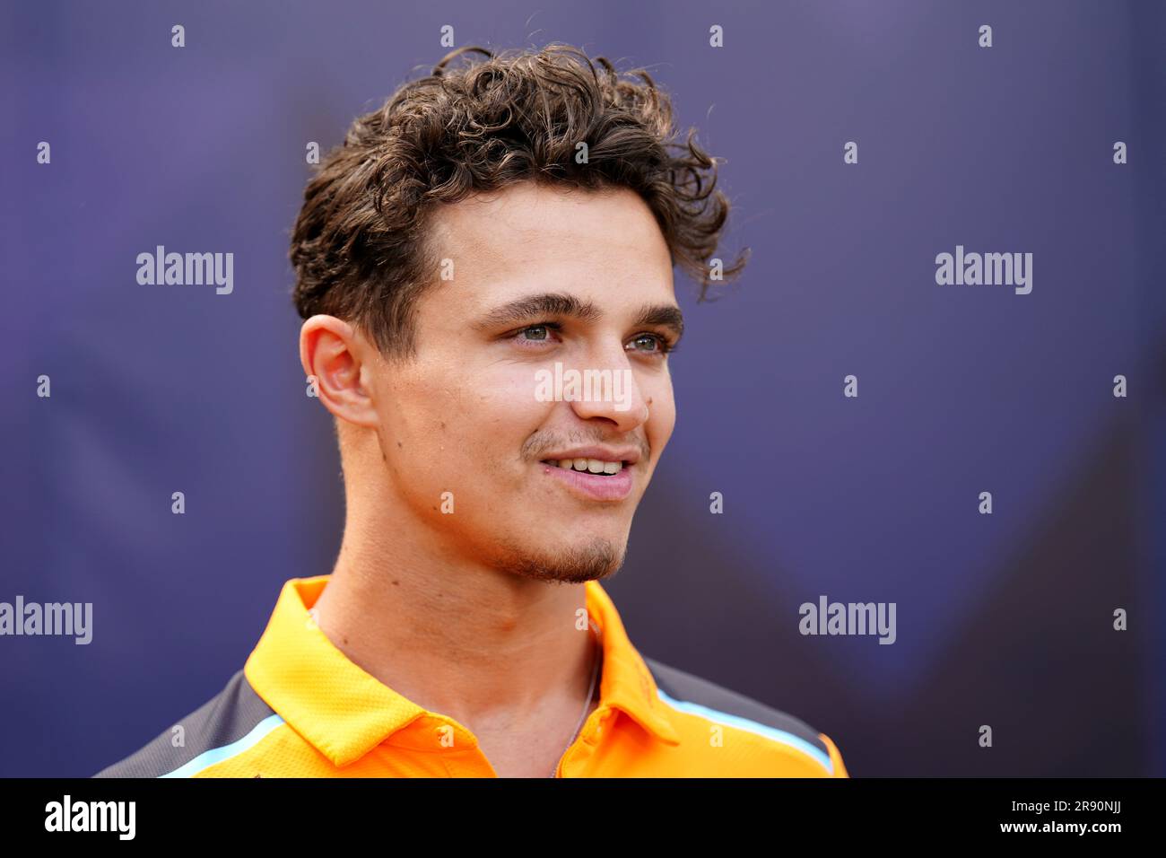McLaren Formula 1 driver, Lando Norris, looks on during a workout day ...