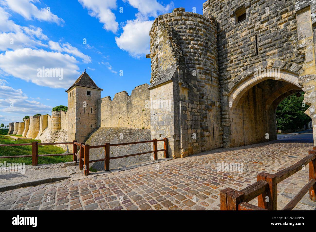 Porte Saint-Jean ("Saint John Gate") on the ramparts of Provins ...