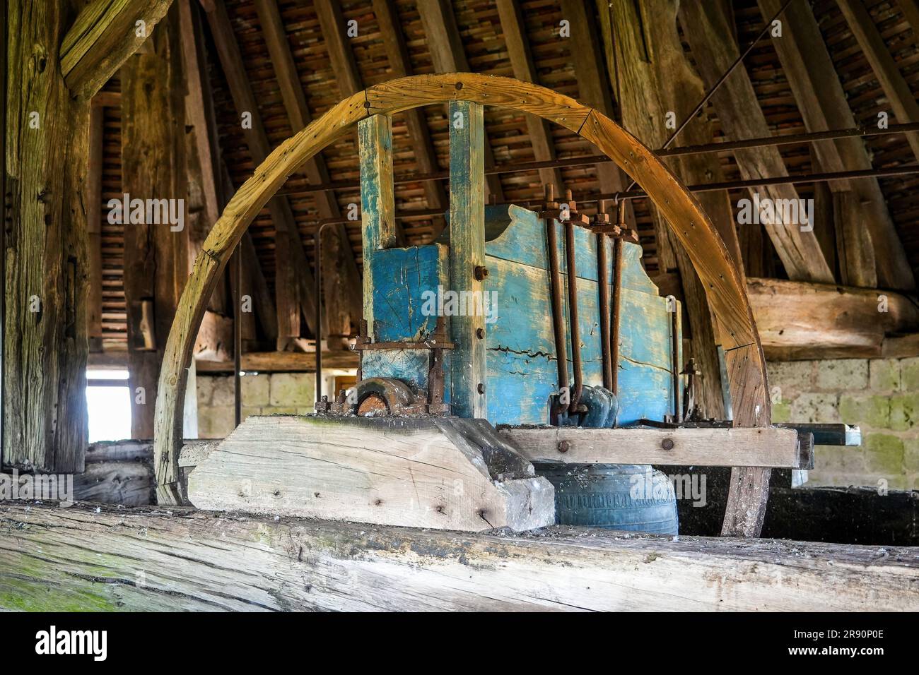 Bell pendulum in the belfry of the Tour César ("Caesar Tower") in ...