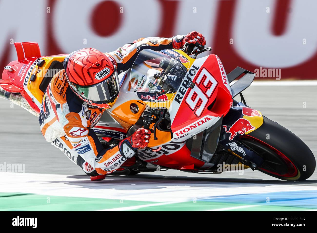 ASSEN – Marc Marquez (ESP) on his Honda in action during the second ...