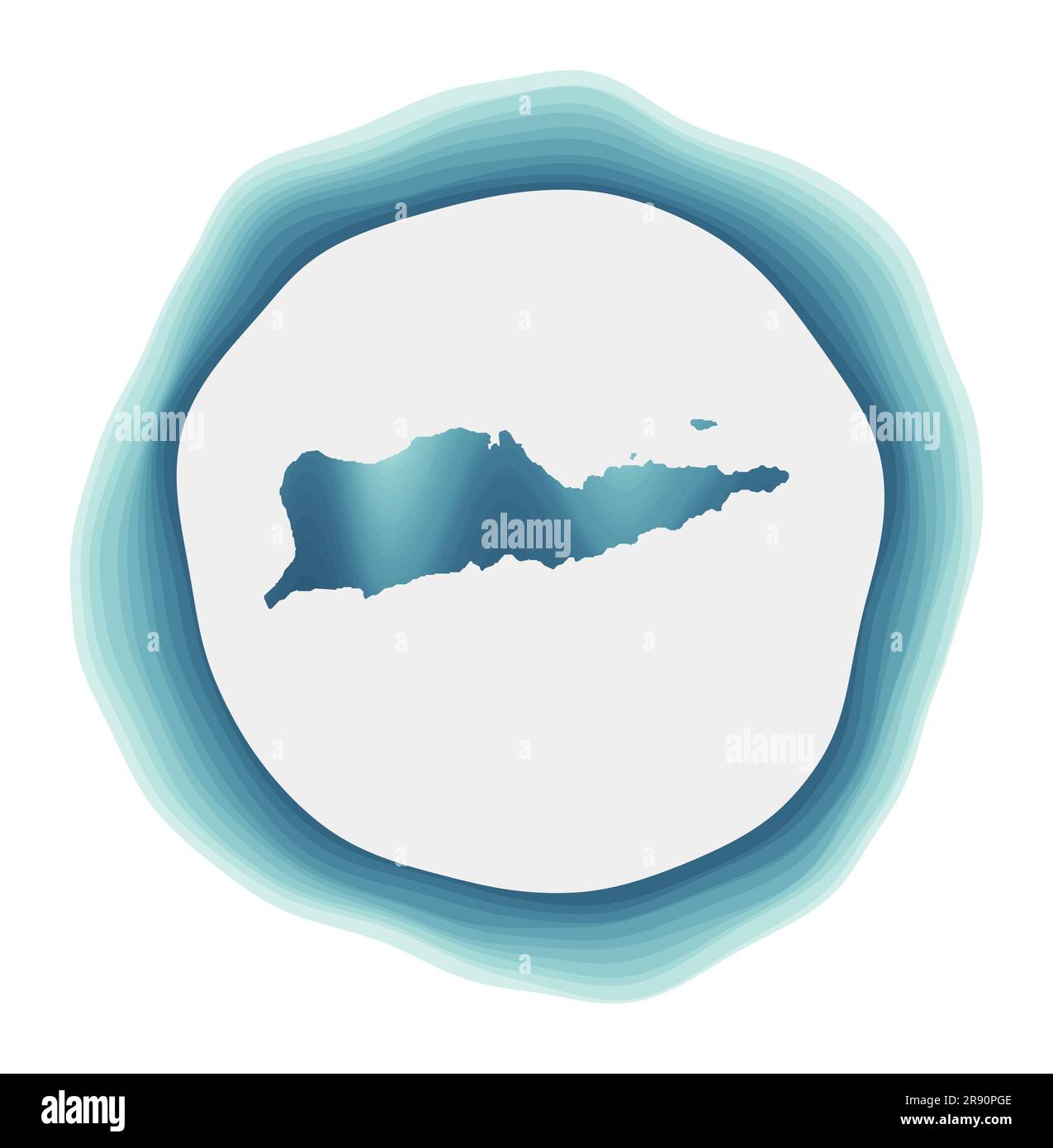 Saint Croix logo. Badge of the island. Layered circular sign around ...