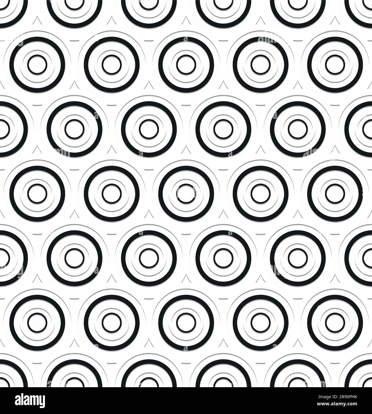 Vector 3d paper circles design Black and White Stock Photos & Images ...