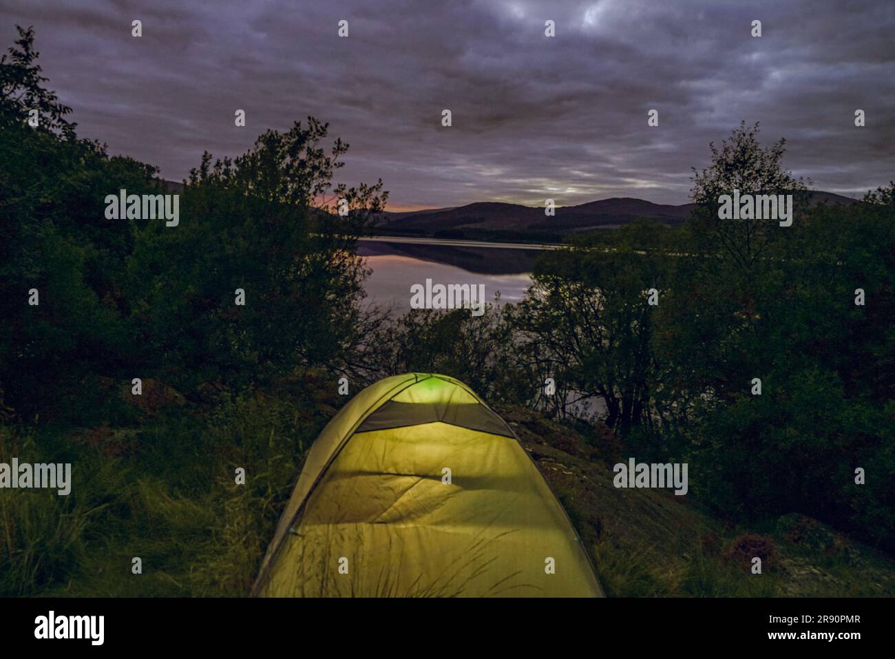wild camping in Scotland Stock Photo - Alamy
