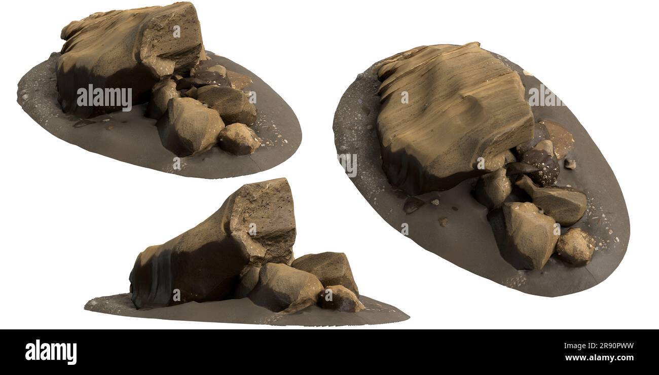 Dark beach rocks Cut Out Stock Images & Pictures - Alamy