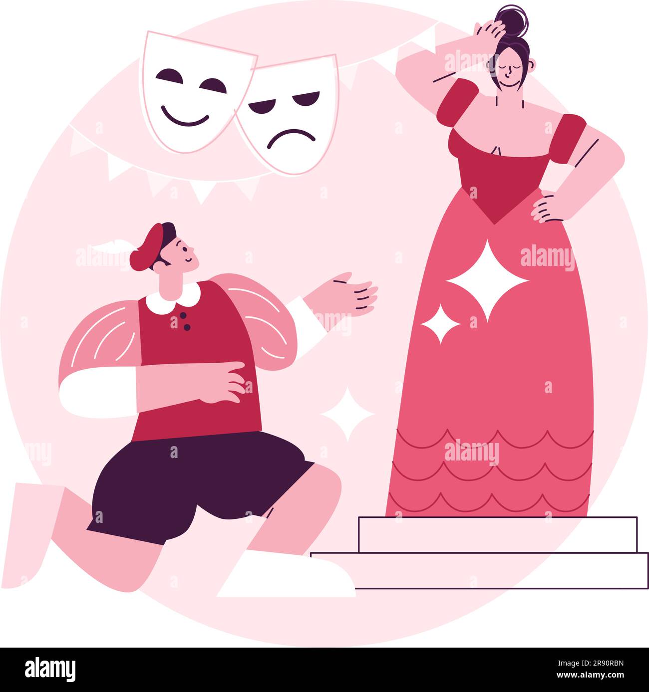 School theater abstract concept vector illustration. Young actor course ...