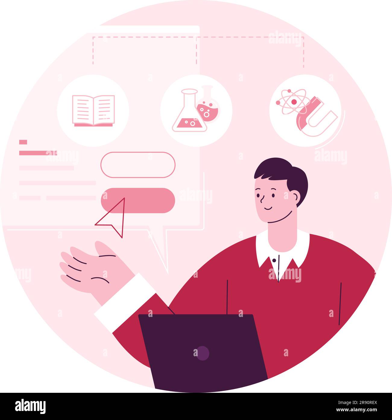 Course enrollment abstract concept vector illustration. Enroll in a ...