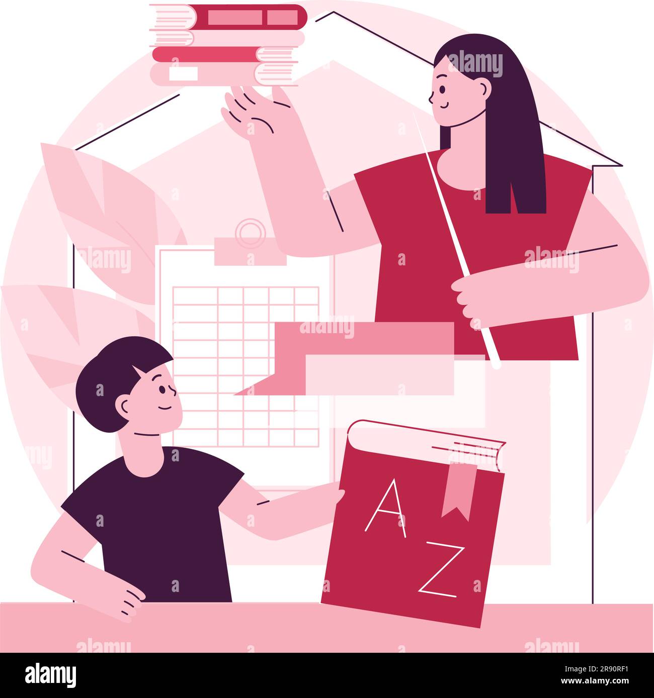 School curriculum abstract concept vector illustration. Homeschooling ...