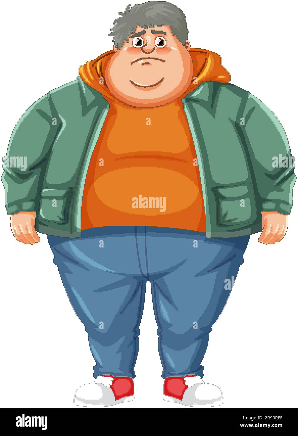 Fat male cartoon character illustration Stock Vector Image & Art - Alamy