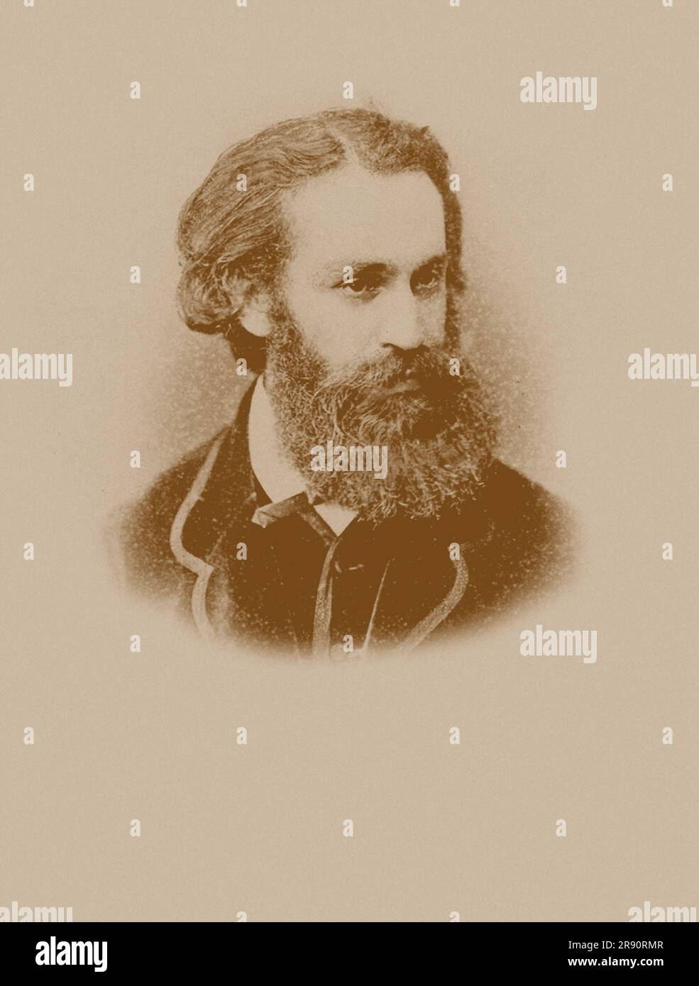 Portrait of the cellist and composer Karl Yulievich Davidov (1838-1889 ...