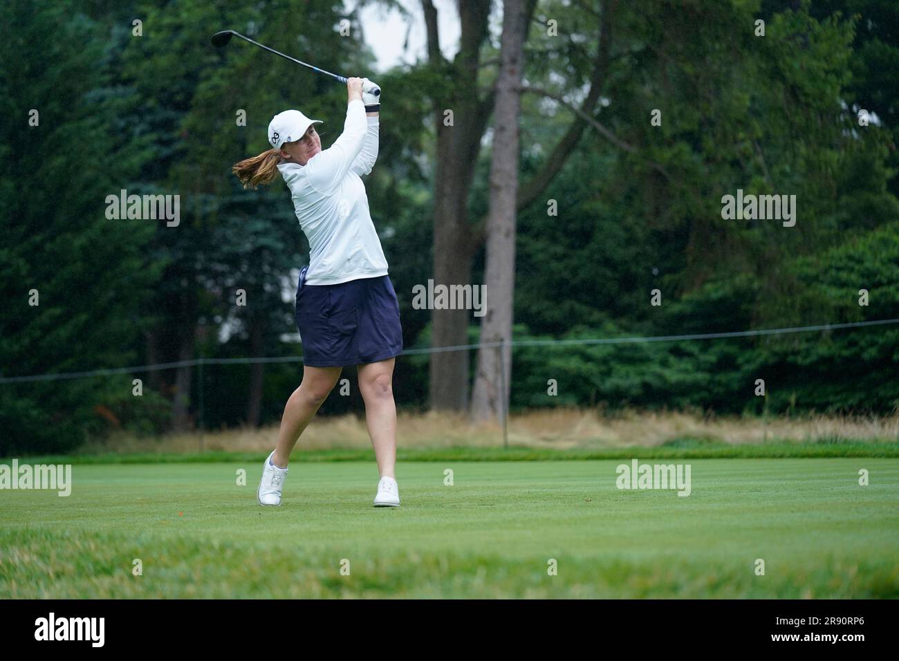 Gemma Dryburgh, of Scotland, tees off on the second hole during the ...