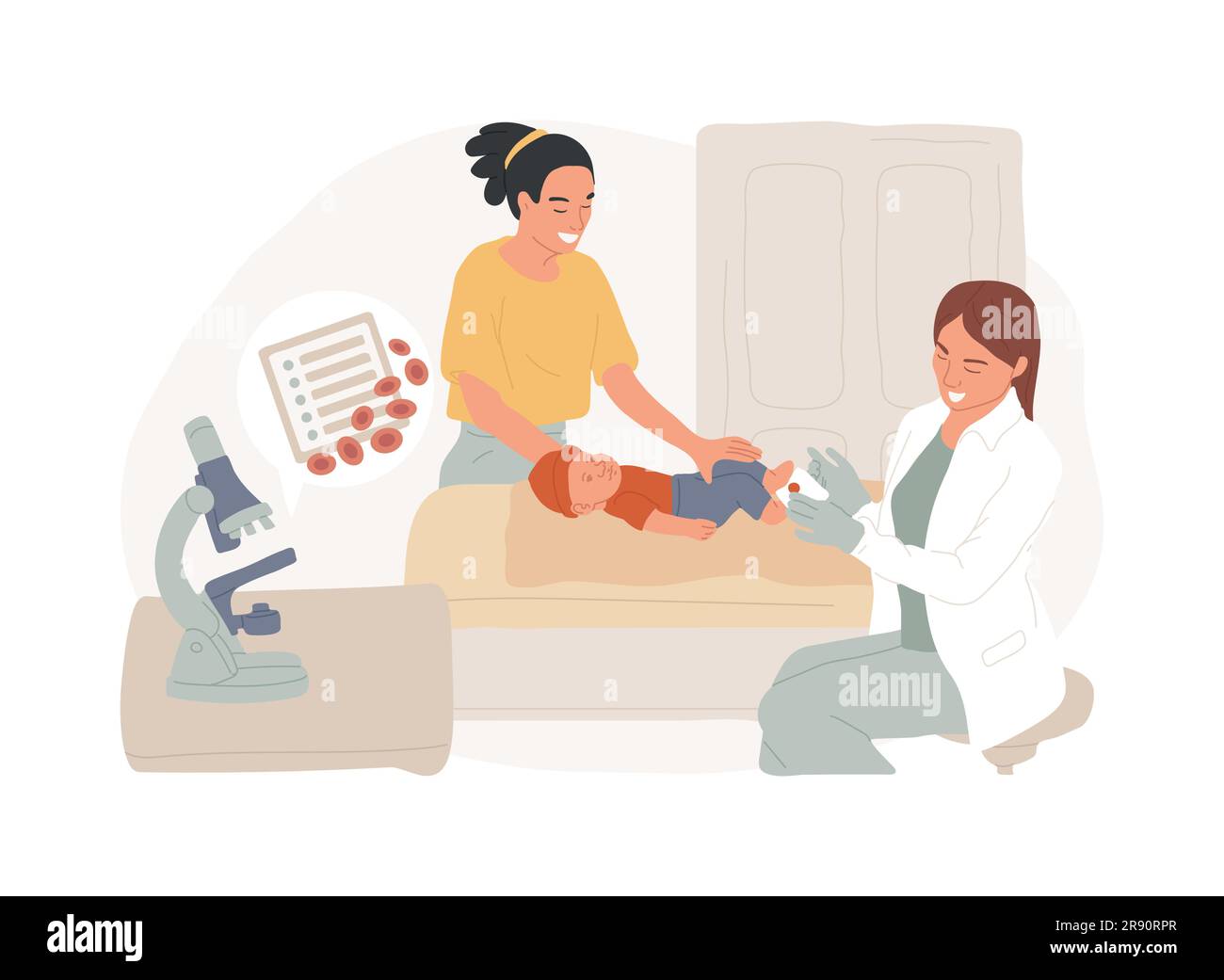 Anemia screening isolated concept vector illustration. Genetic disorder ...