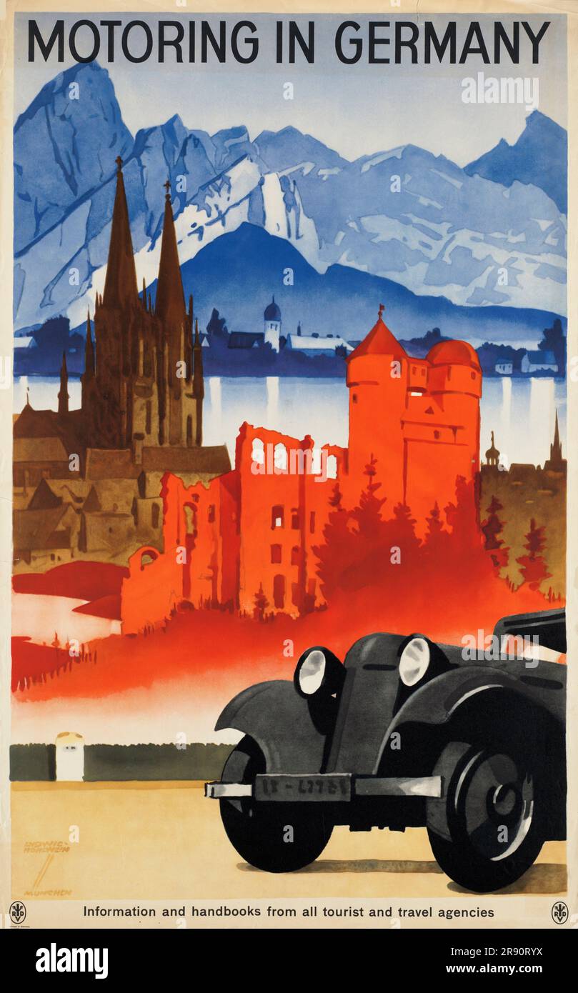 Motoring in Germany, 1930. Private Collection Stock Photo - Alamy