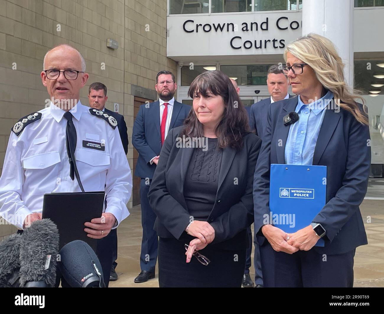 Met Police Commissioner Sir Mark Rowley (left) and Sgt Matt Ratana's ...