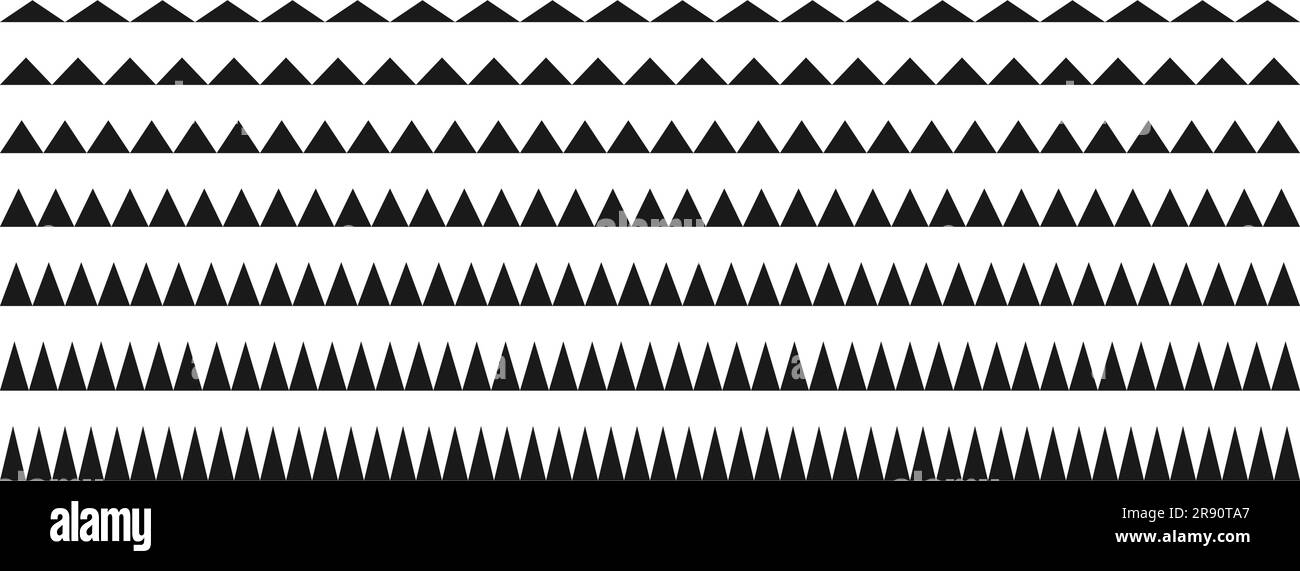 Zig Zag Border Pattern Set Repeating Wavy Lines Collection Graphic Design Elements For