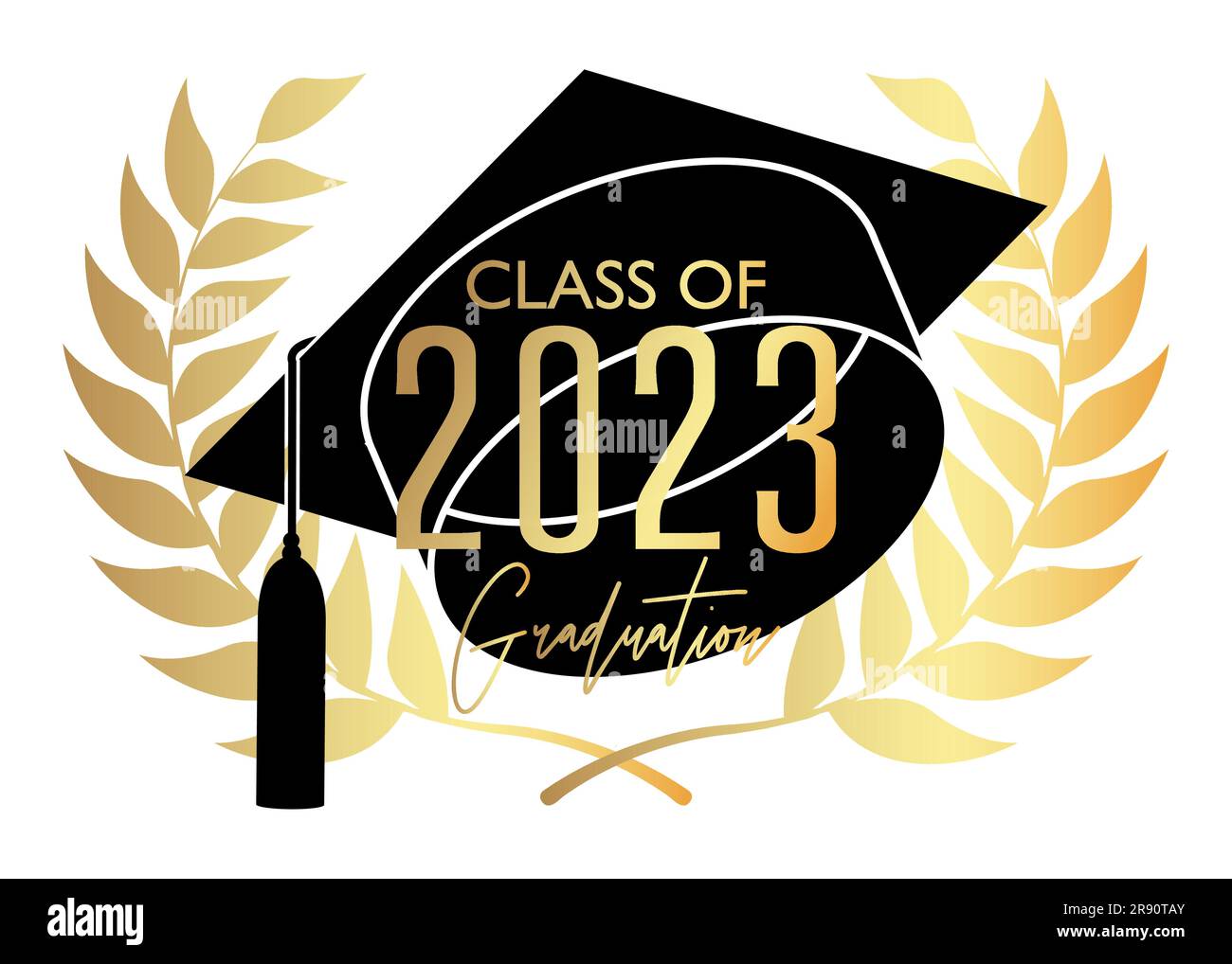 Gold High School Graduation Cap Decoration