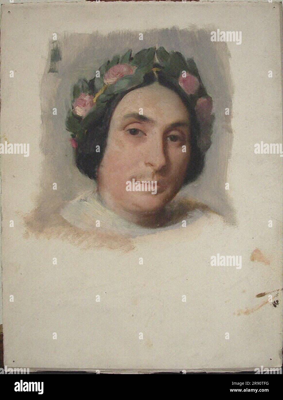 Portrait of the composer and poet Louise Bertin (1805-1877). Private ...