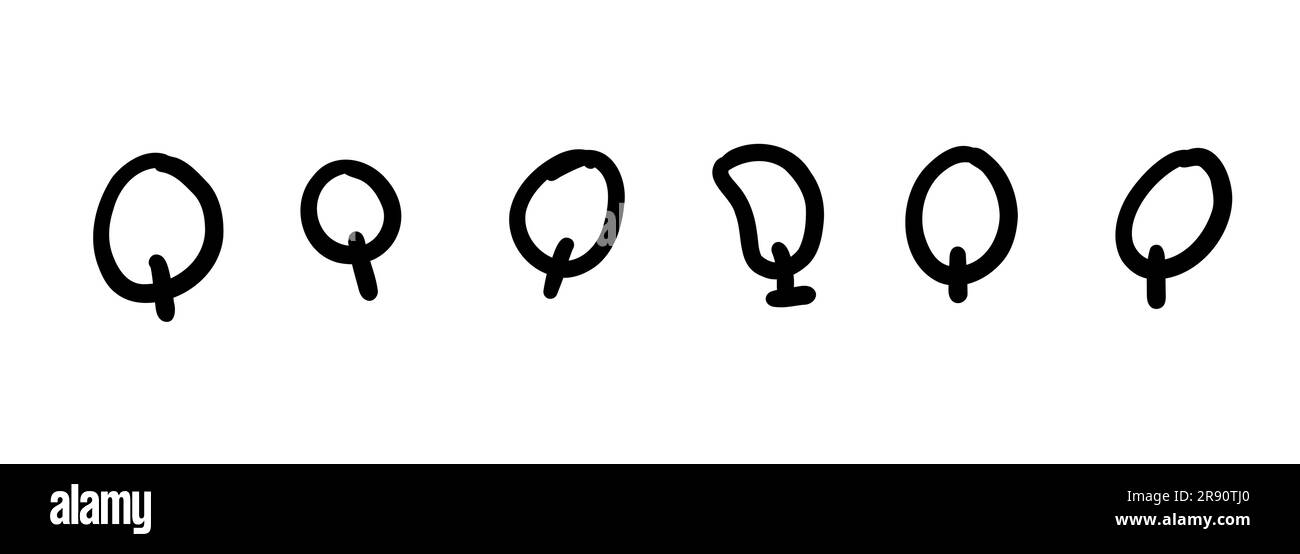 Childlike simple black english latin Q alphabet letter symbol. Vector ...