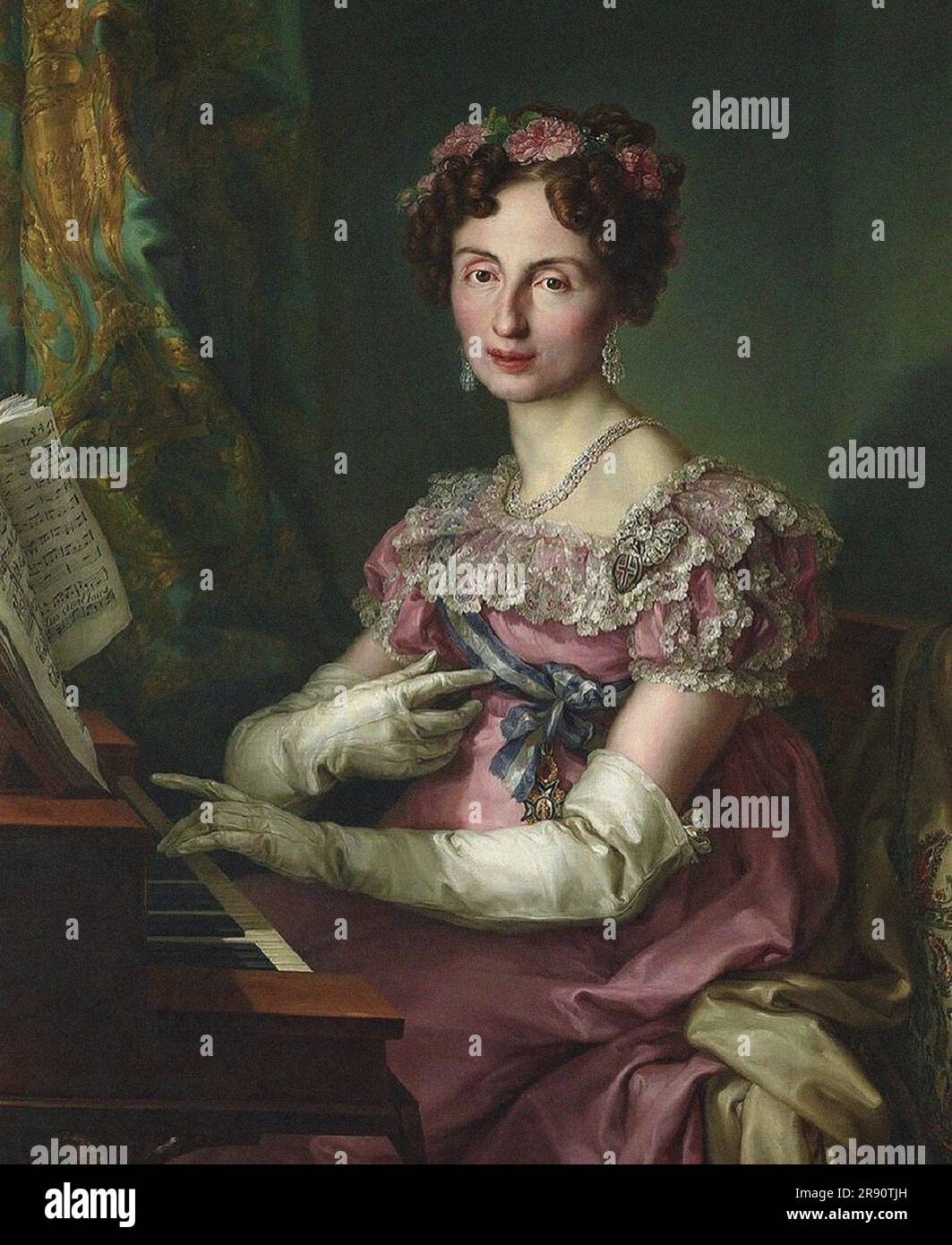 Portrait of Princess Amalie of Saxony (1794-1870), 1825. Private ...