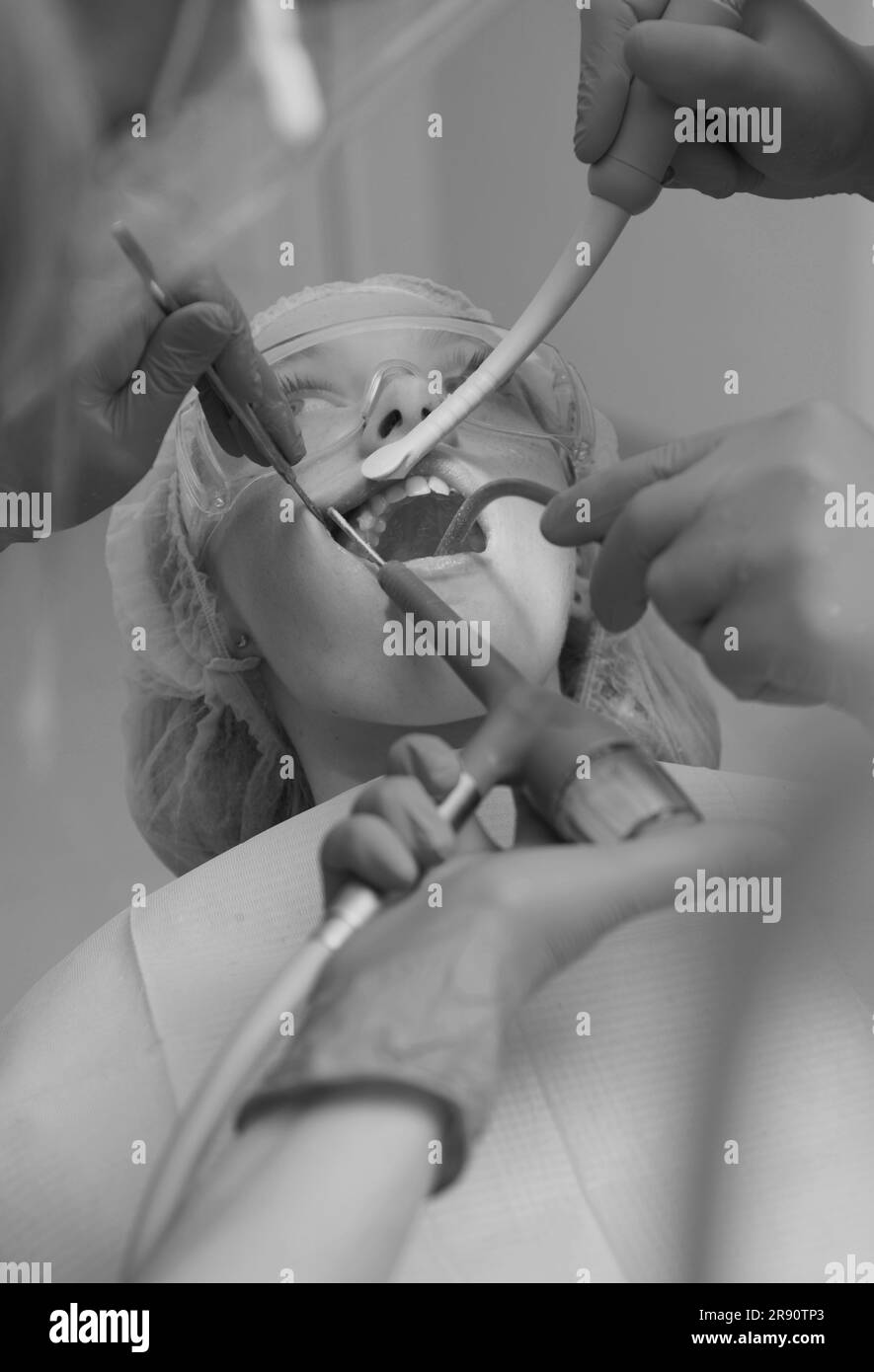 Teeth less smile Black and White Stock Photos & Images - Alamy