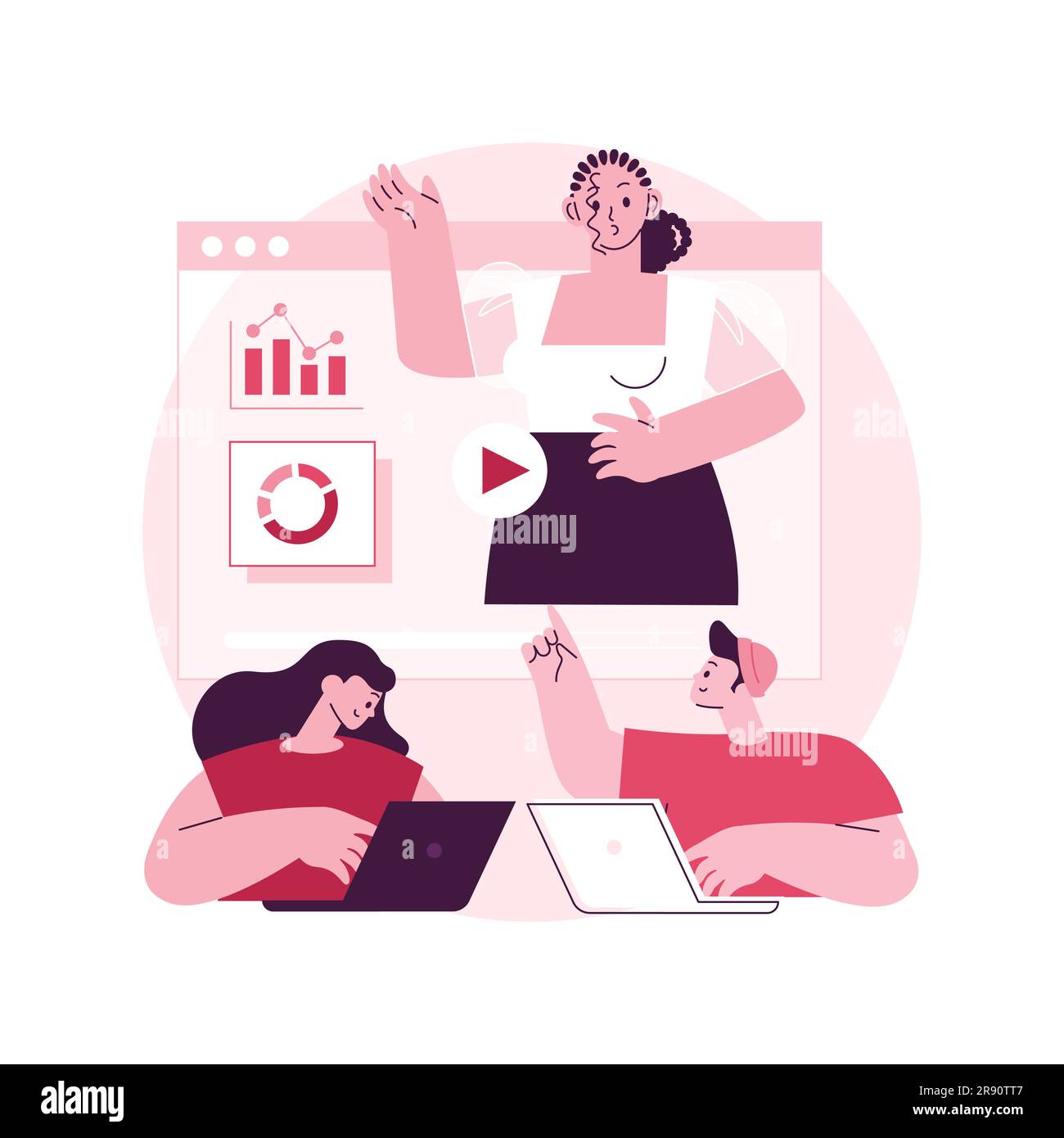 Visual storytelling abstract concept vector illustration. Eye-catching ...
