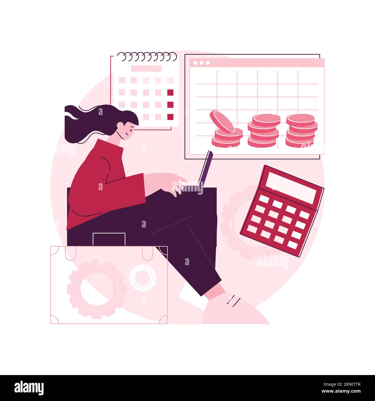Budget planning abstract concept vector illustration. Balanced budget ...