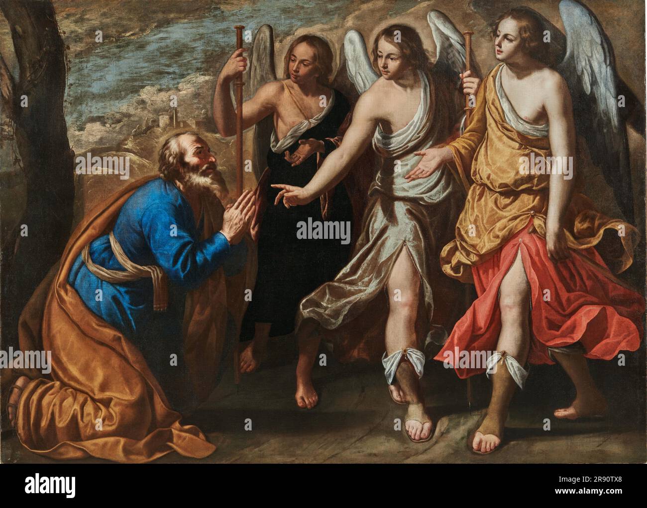 Abraham and the Three Angels. Private Collection Stock Photo - Alamy