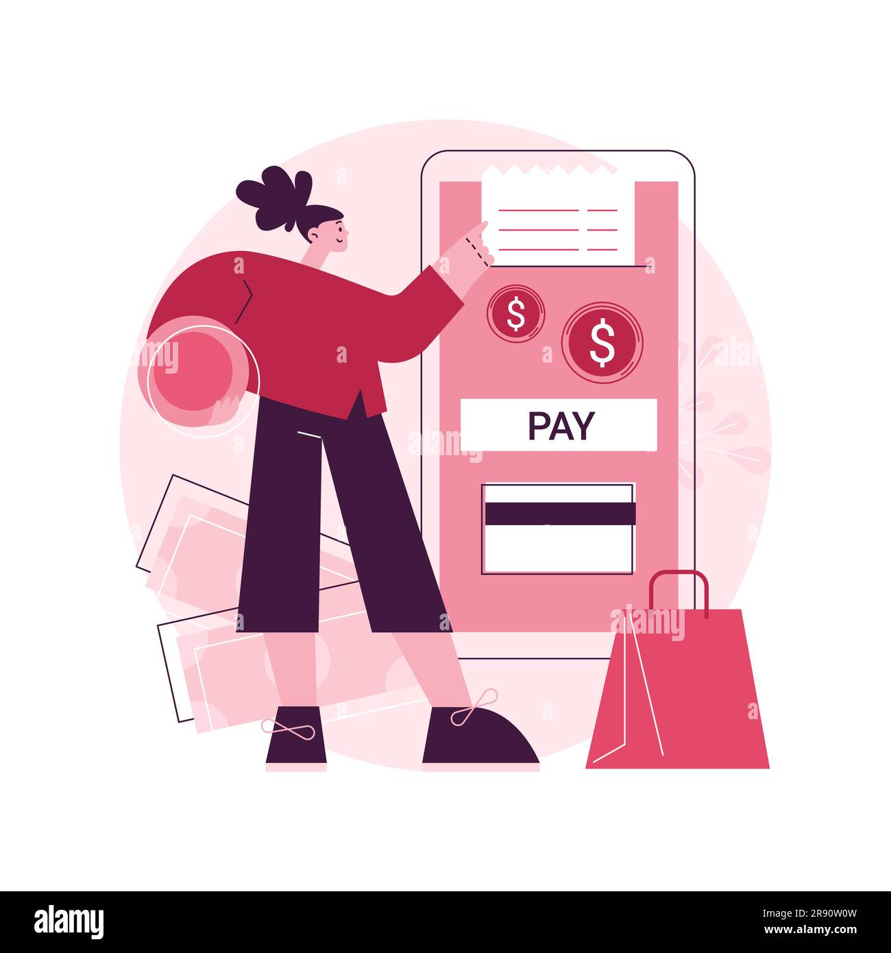 Payment processing abstract concept vector illustration. Easy payment ...