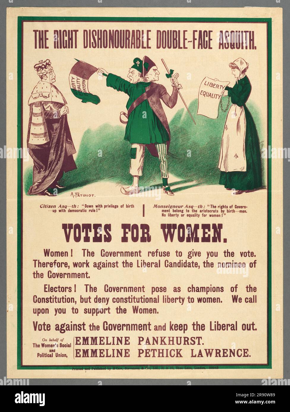 A vintage election campaign poster telling people to avoid voting for ...