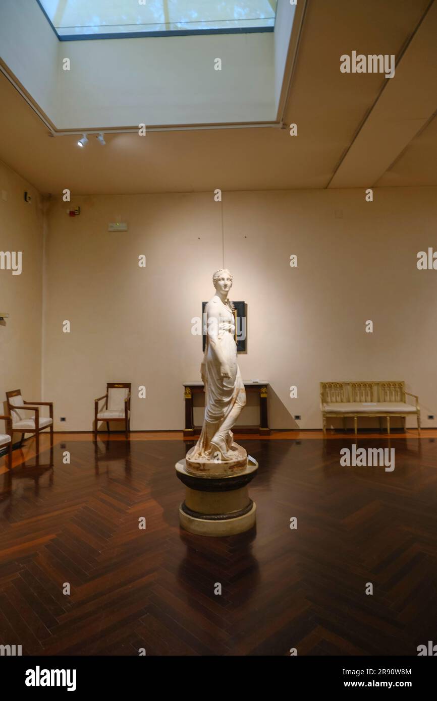 May 2023 Parma, Italy: Interior of the museum of the Foundation Magnani ...