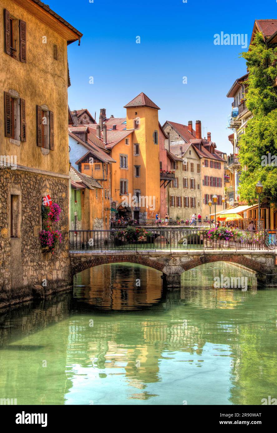 Bridges Crossing the Canal Running through the Beautiful City of Annecy ...