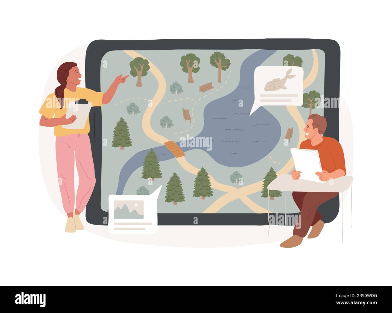 Area management isolated concept vector illustration. Land management ...