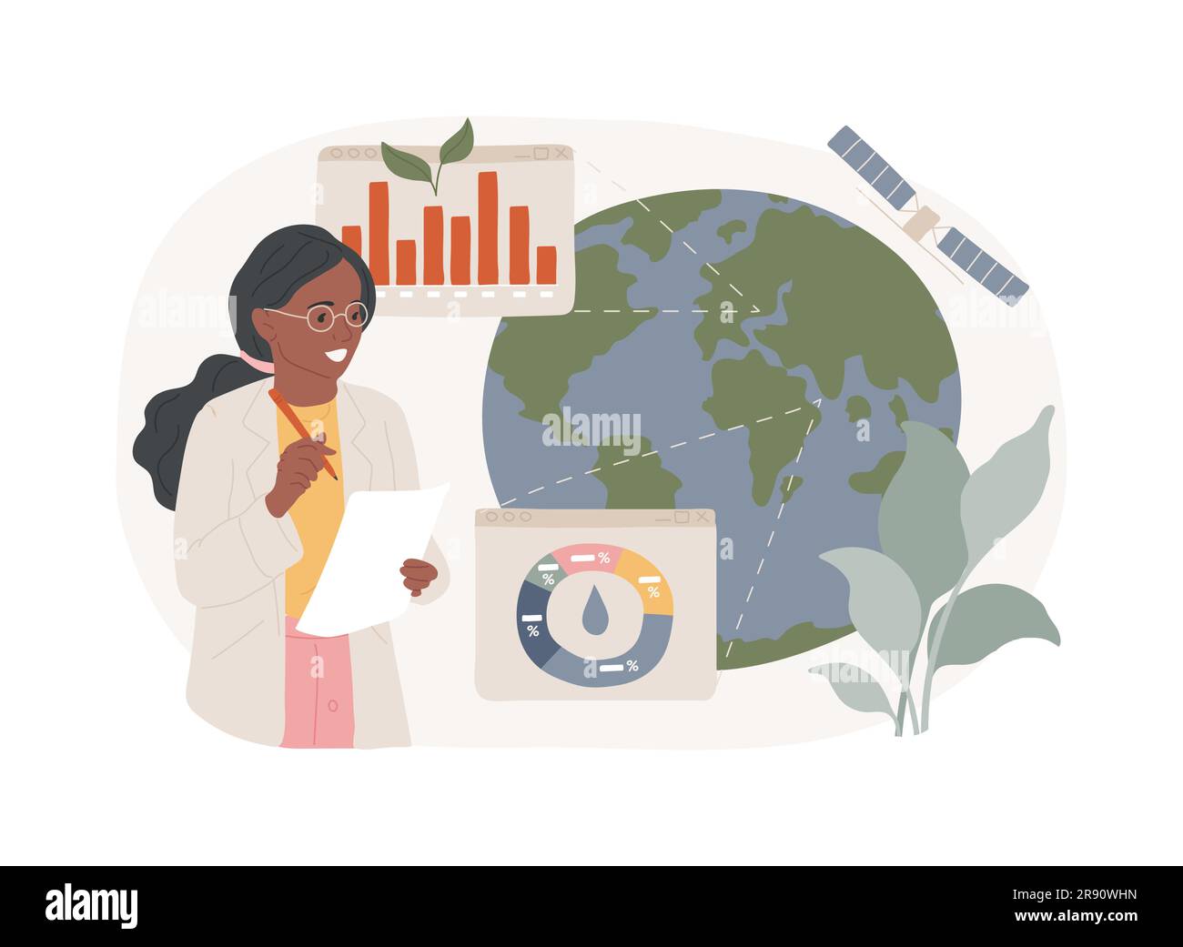 Environment data analytics isolated concept vector illustration ...