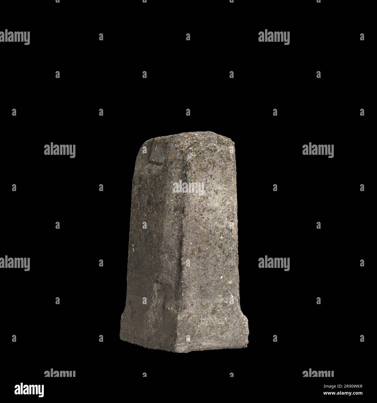 3d illustration of old milestones isolated on black background Stock ...