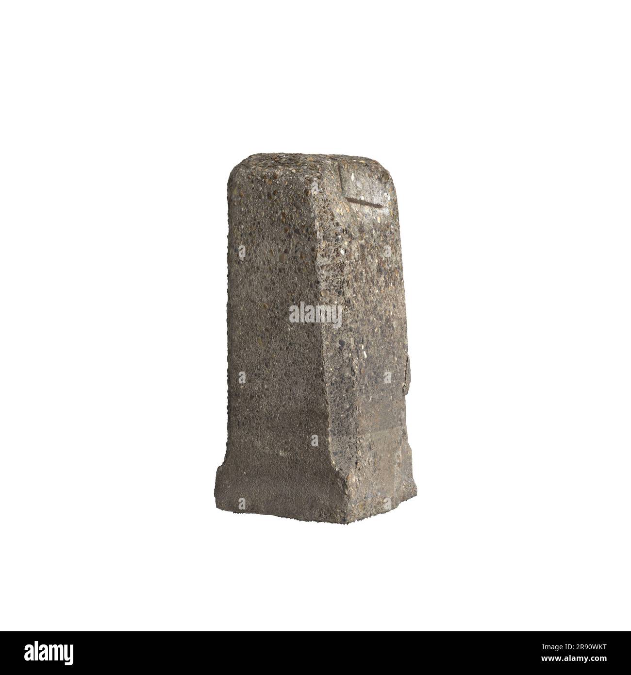 3d illustration of old milestones isolated on white background Stock ...