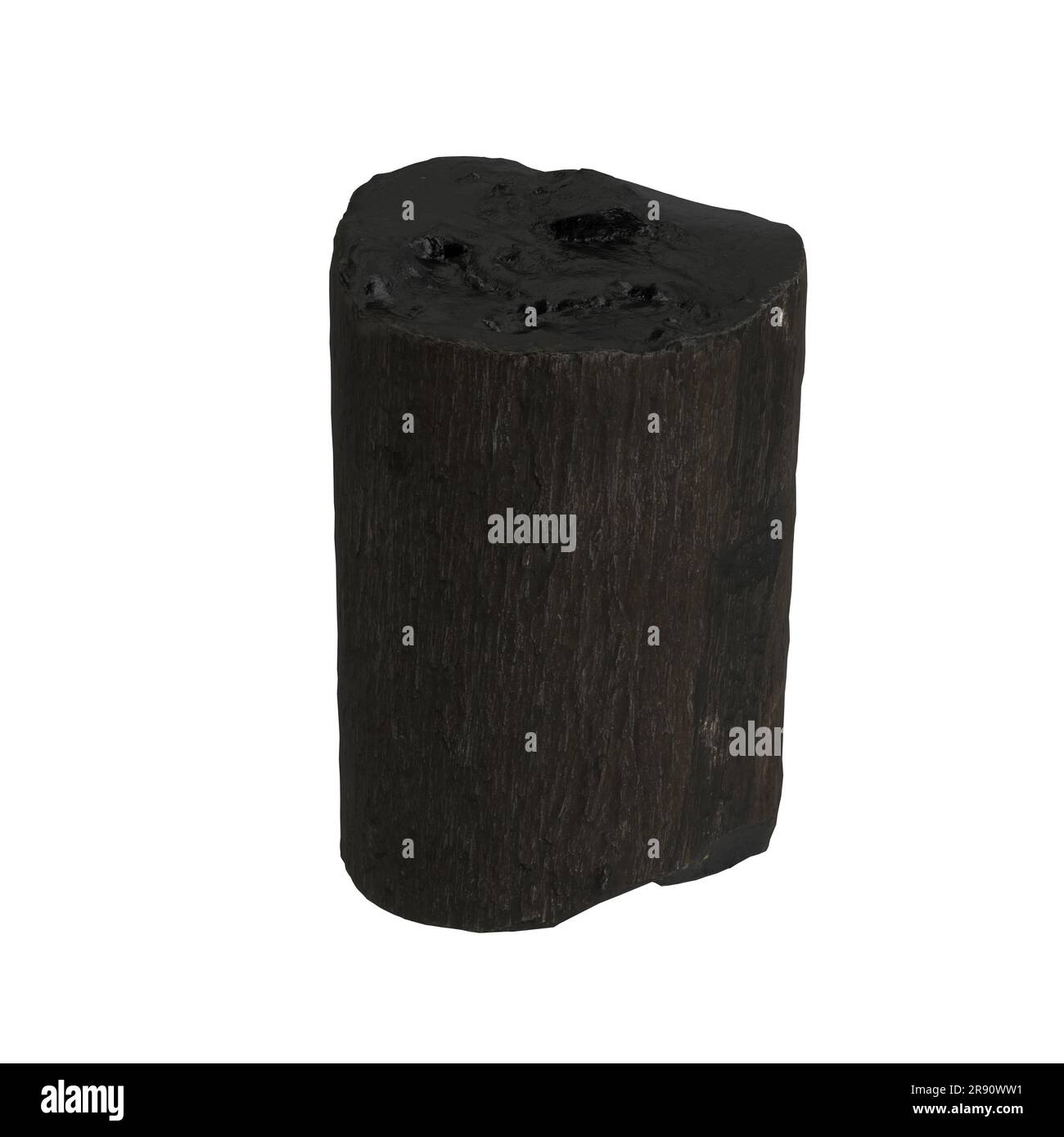 3d illustration of burnt log isolated on white background Stock Photo ...