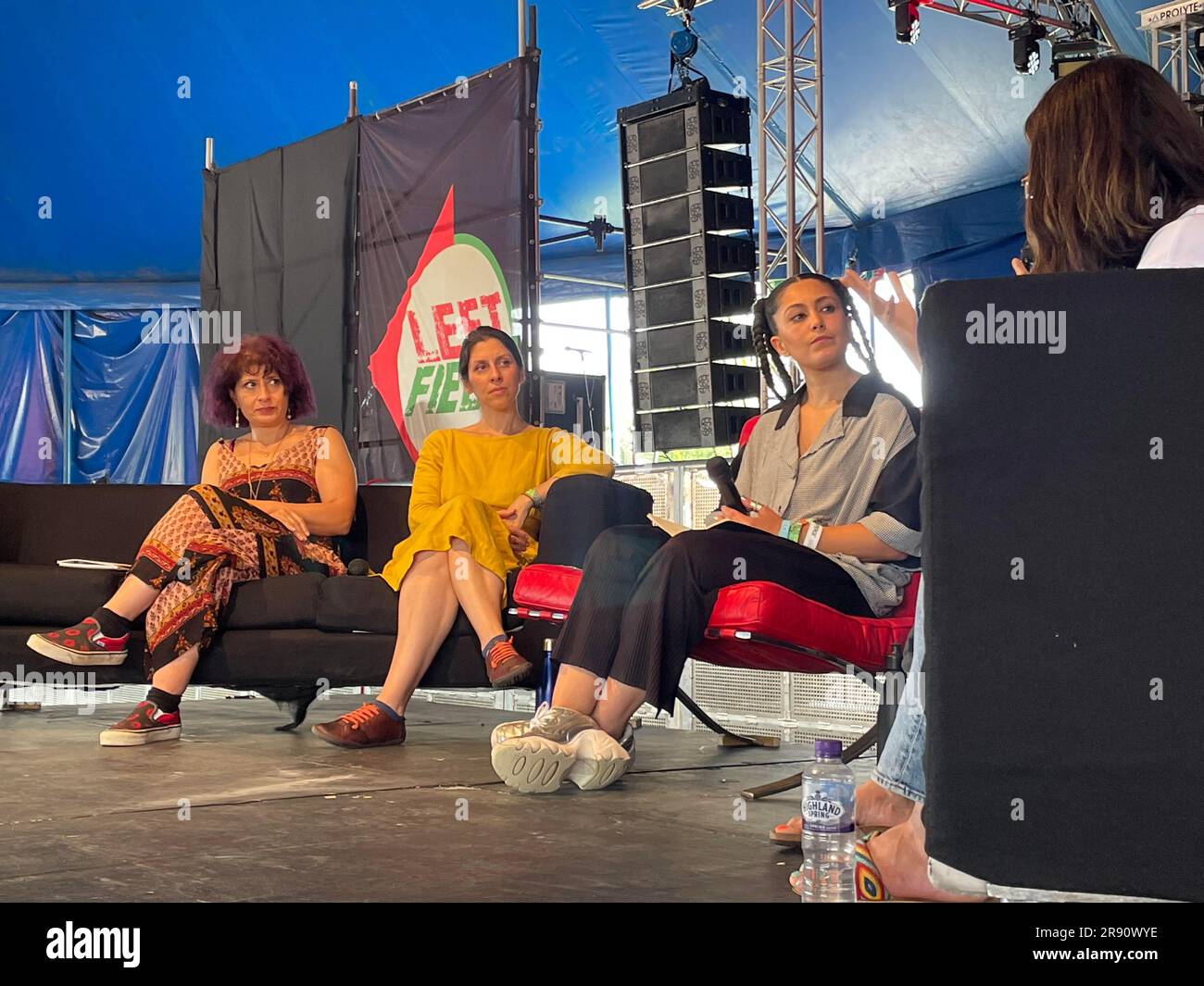 (left to right) Shappi Khorsandi, Nazanin Zaghari-Ratcliffe and at the ...