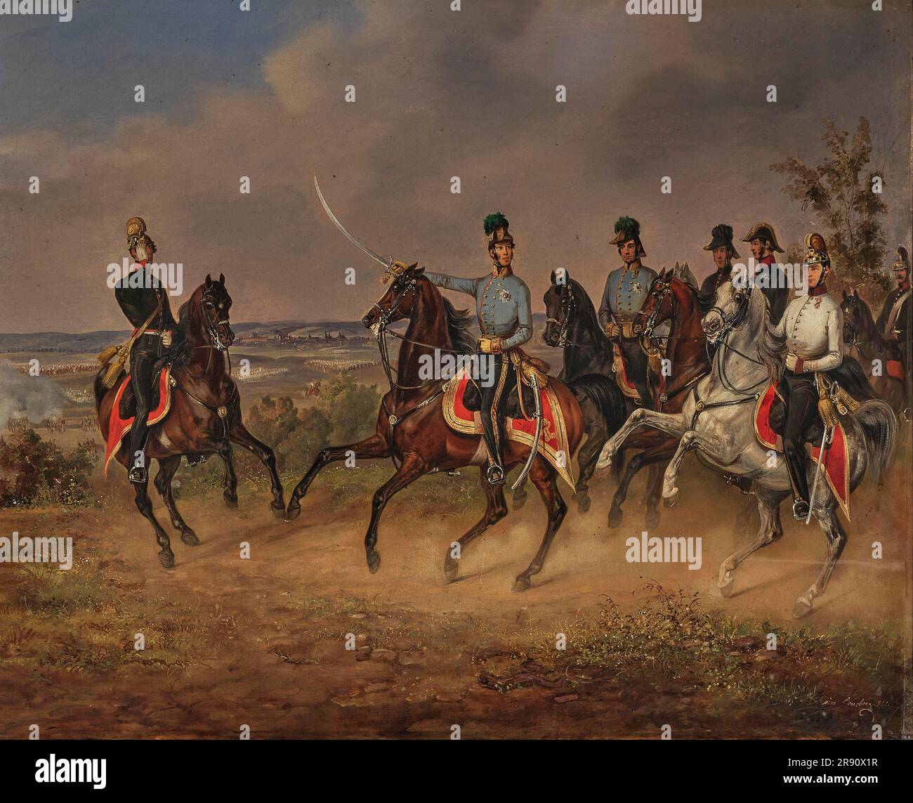 Archduke Albrecht of Austria, Duke of Teschen (1817-1895) with his ...