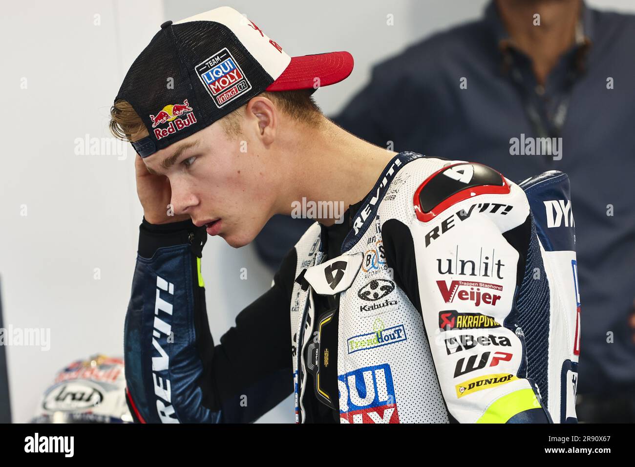 ASSEN - 23/06/2023, Collin Veijer (NED) in the pit box during the ...