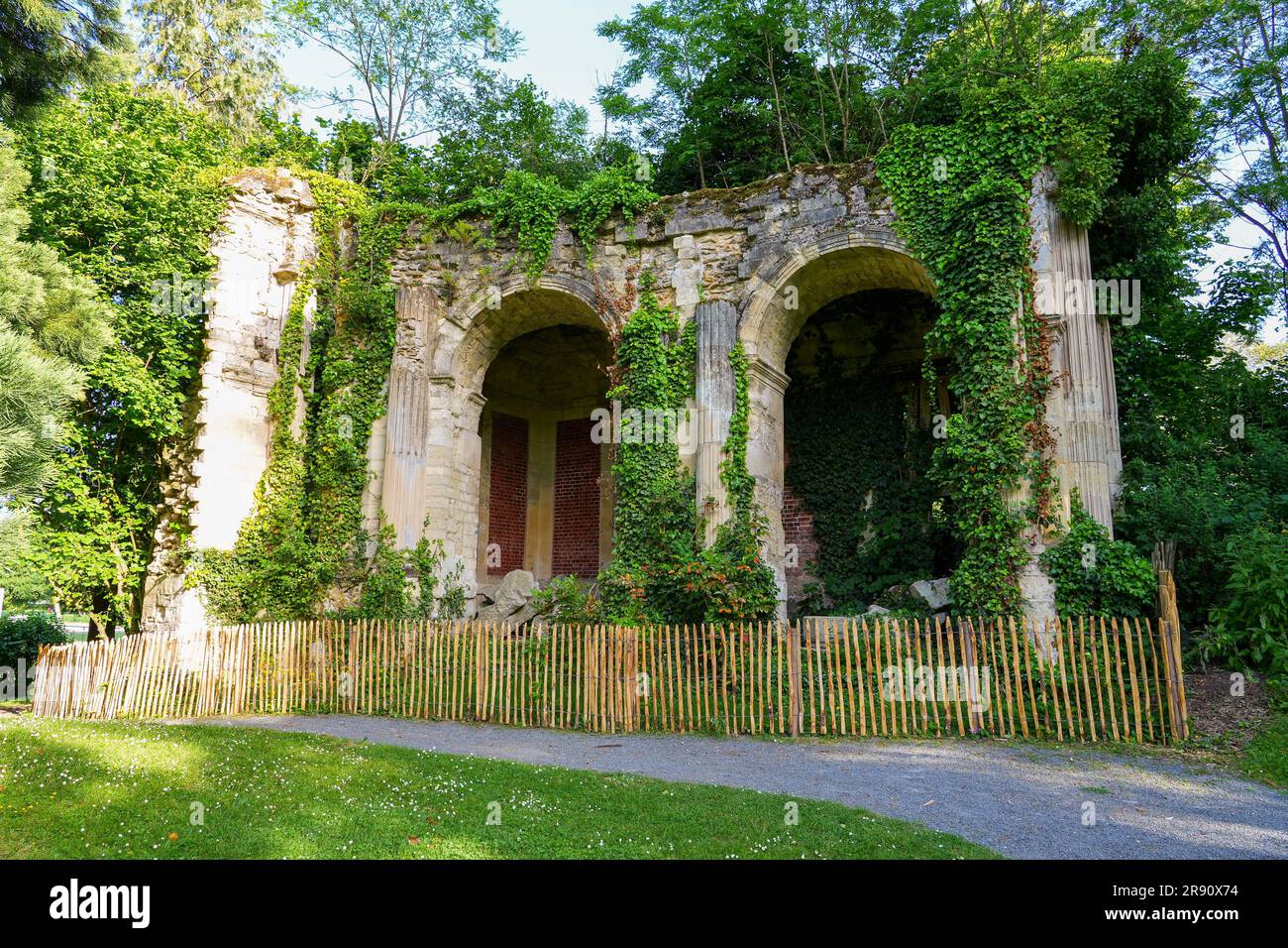 Ancient ruins in the Parc des Capucins ("Capuchin Park"), a public ...