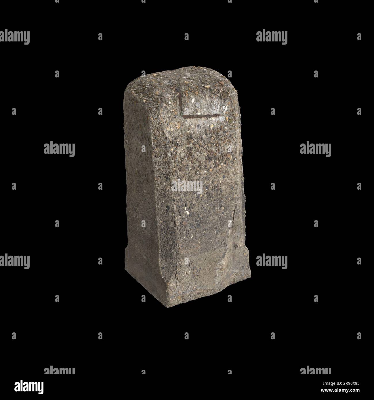 3d illustration of old milestones isolated on black background Stock ...