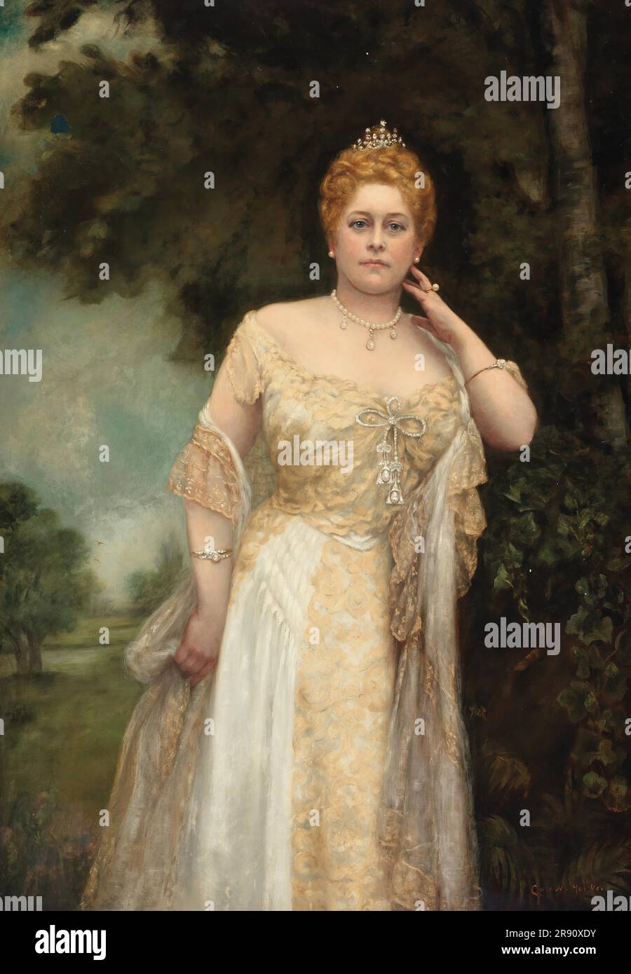 Empress Augusta Victoria (1858-1921), 1906. Private Collection Stock ...