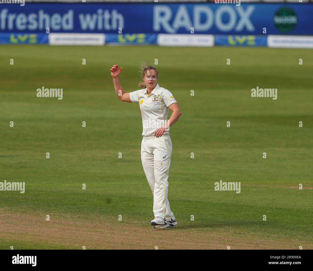 Ellyse Perry of Australia appeals during the Metro Bank Women's Ashes ...