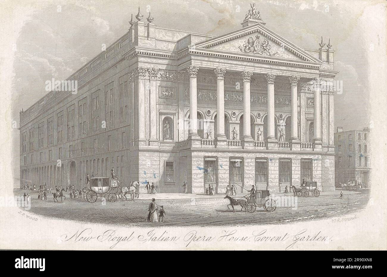 Royal Opera House Covent Garden, London, Mid of the 19th century ...