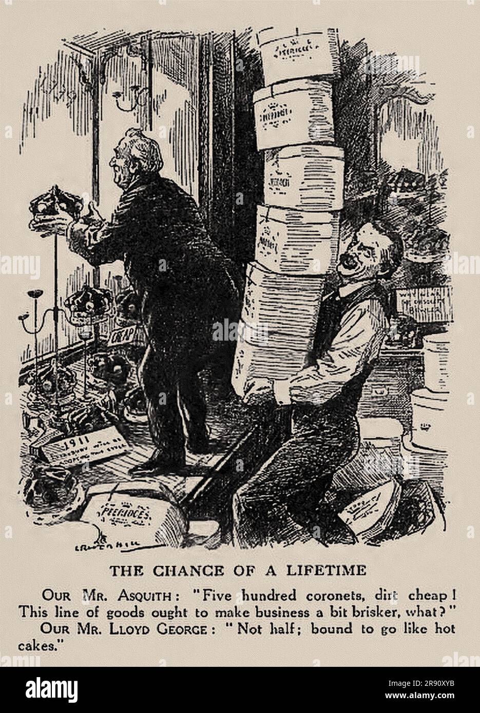 The Chance of a Lifetime (From Punch), 1911. Private Collection Stock ...