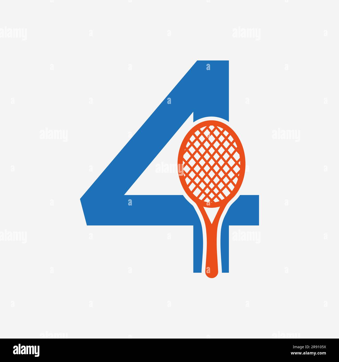 Letter 4 Padel Tennis Logo. Padel Racket Logo Design. Beach Table ...