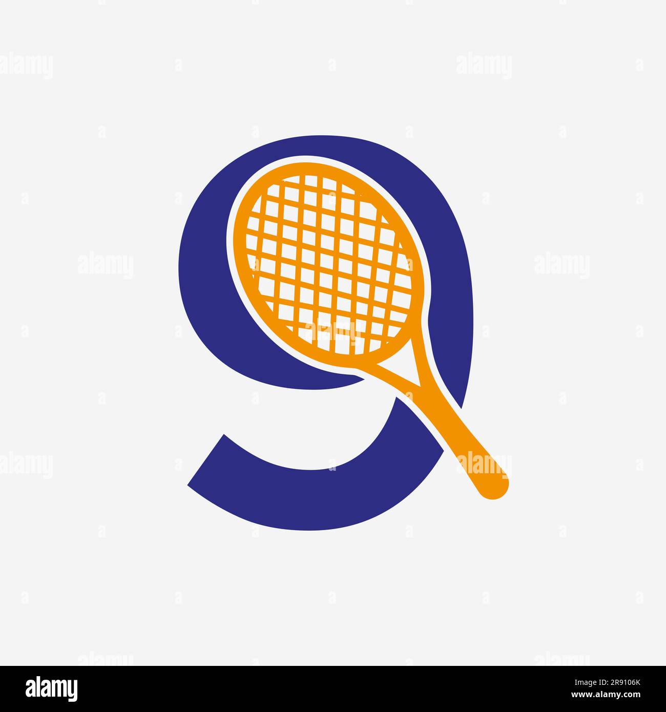 Letter 9 Padel Tennis Logo. Padel Racket Logo Design. Beach Table ...
