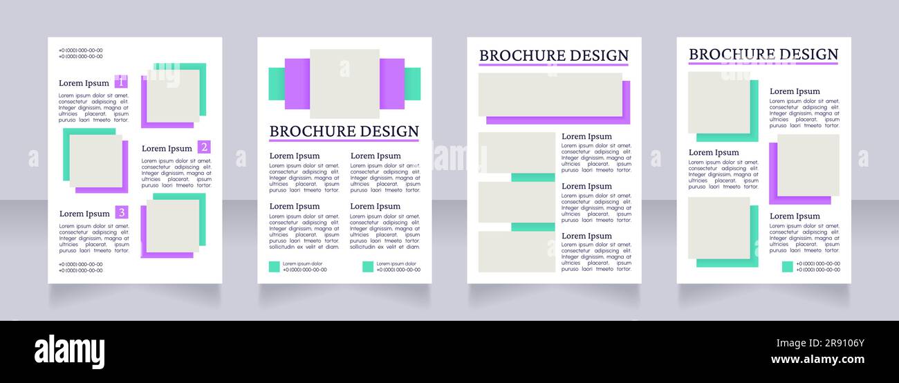 Vacation destinations promotional blank brochure layout design Stock ...