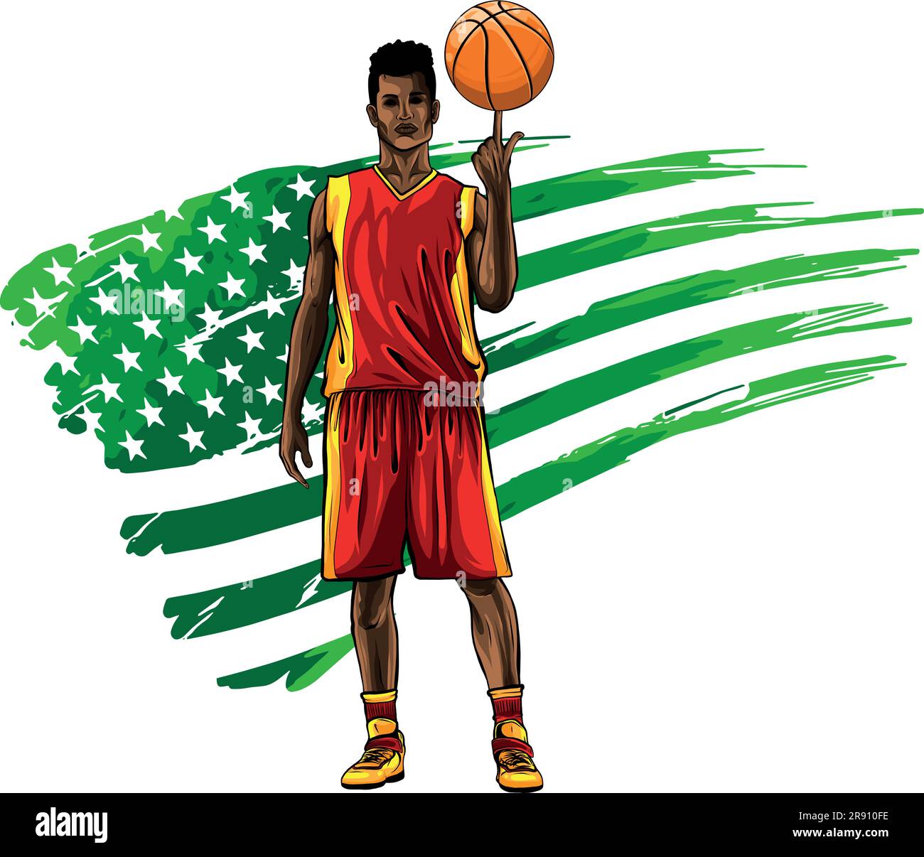 Basketball player illustration hi-res stock photography and images - Alamy