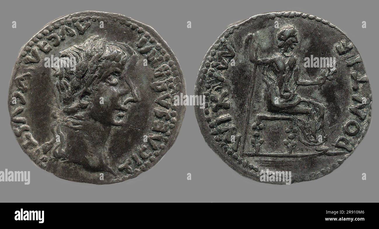 Denarius of Tiberius. Findspot: South Asia, India, Tamil Nadu , 1st H ...