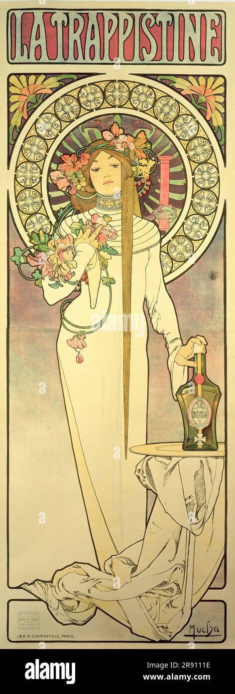 Advertising Poster La Trappistine, 1897. Found in the collection of the ...